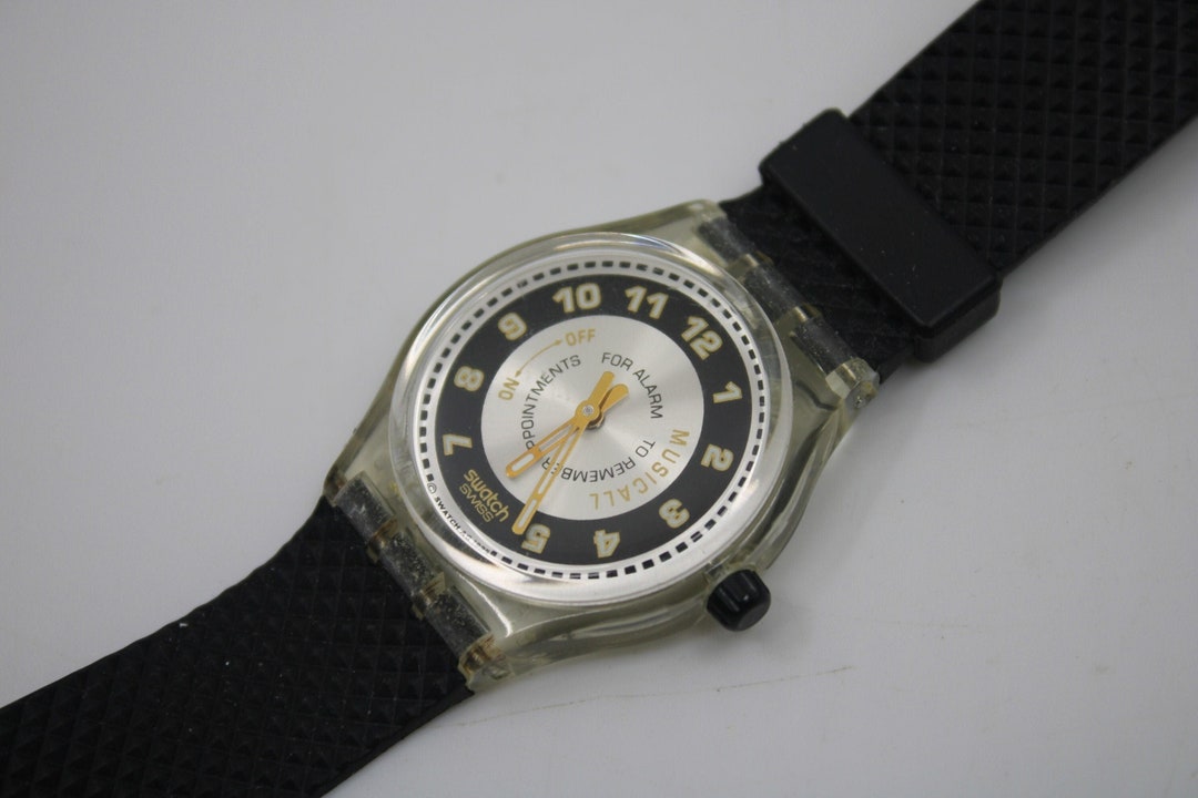 1996 'musica E', Vintage Gents Musicall Swatch SLK109, Perfect Condition, Working 100% - Etsy