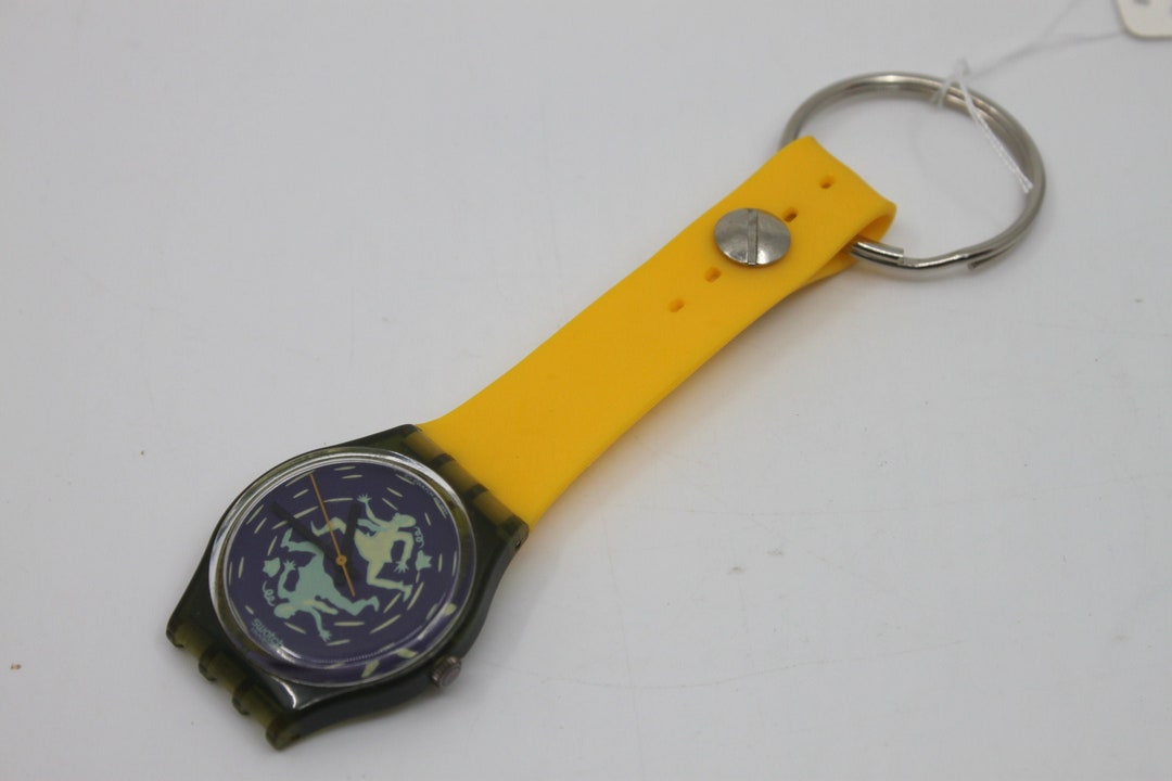 Unique, Vintage Swatch Keychain, GG111, 1991, 'crash!!!', Made From ...