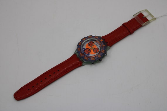 1993 Vintage Swatch Aqua-Chrono Scuba 'Red Harbour' S… - Gem