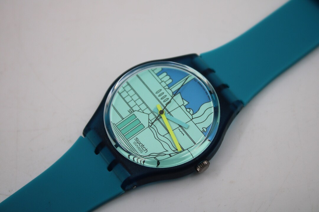 1990 Vintage Gents Swatch 'metroscape' GN109 in MINT - Etsy