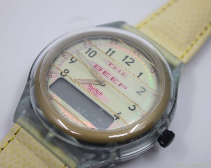 1995 Vintage Swatch, the Beep, Pager, PAN210NL02, WITH BOX and All ...