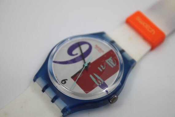 1991 Vintage Gents Swatch 'Bold Face' GN112, New Old… - Gem