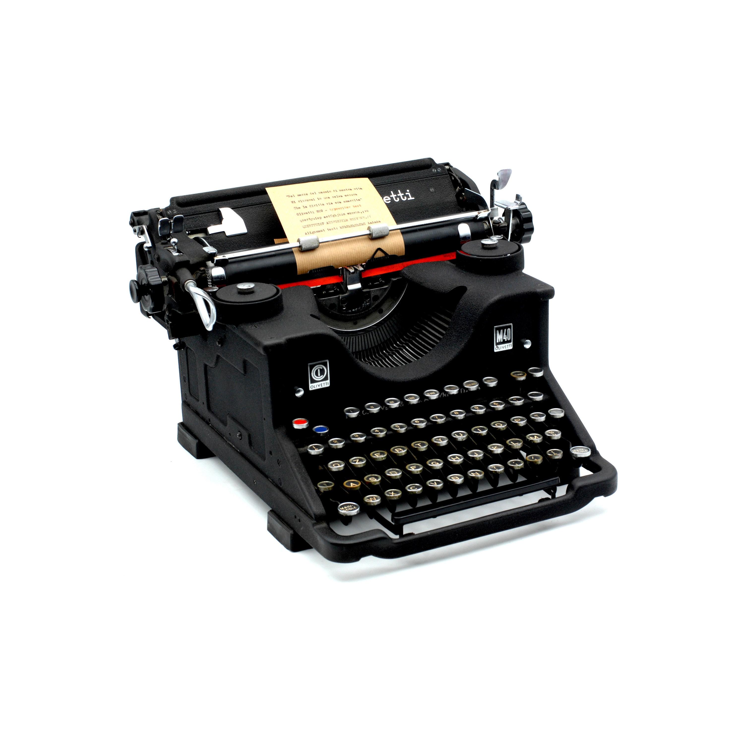 Olivetti M40 with Tabulator - Rarity! - Italia - antique black typewriter