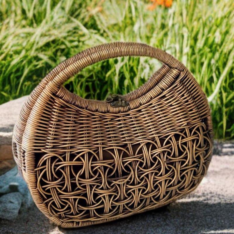 Rattan Backpack - Etsy
