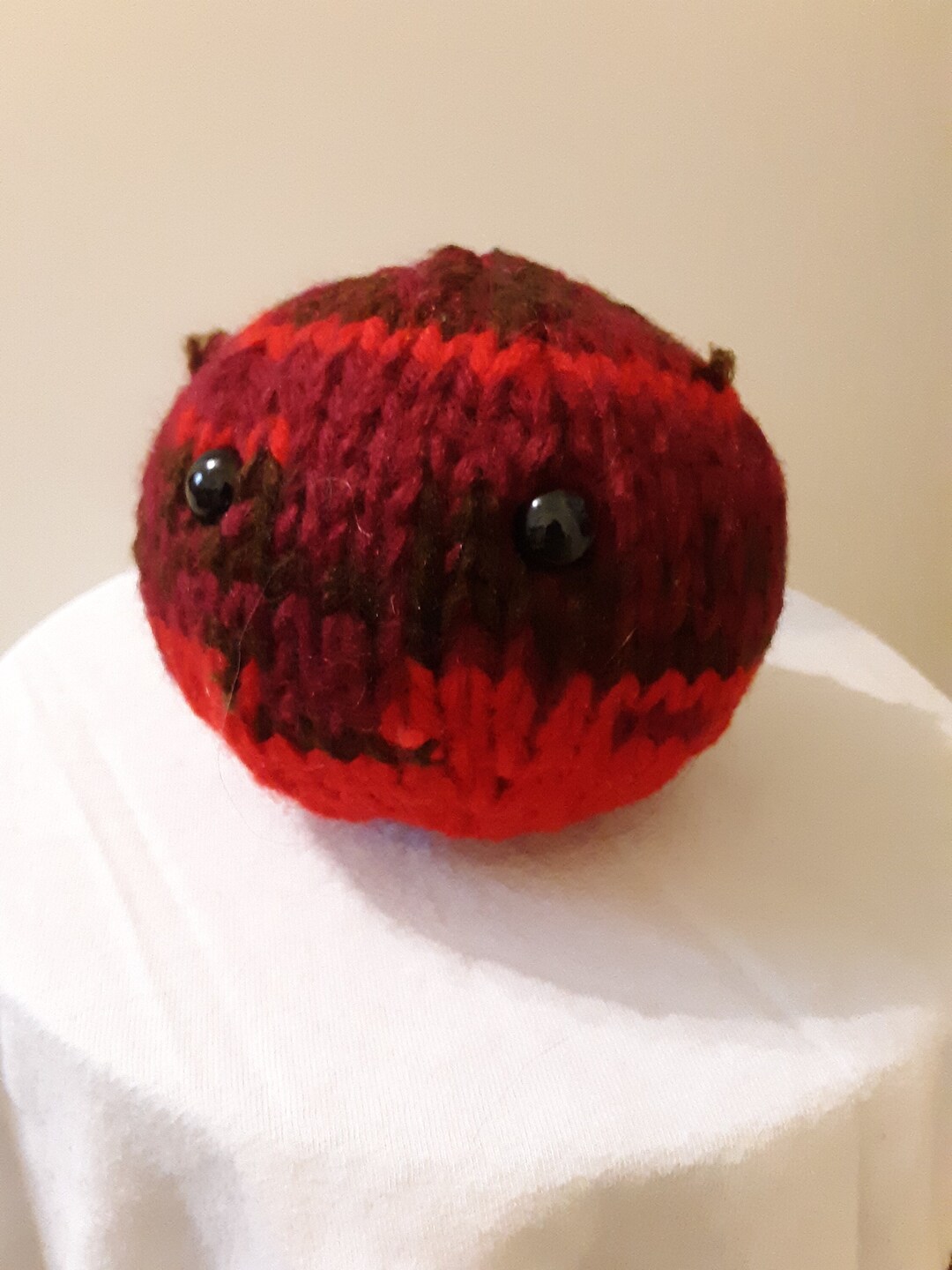Dark Red Planetary Pal With Eyes - Etsy