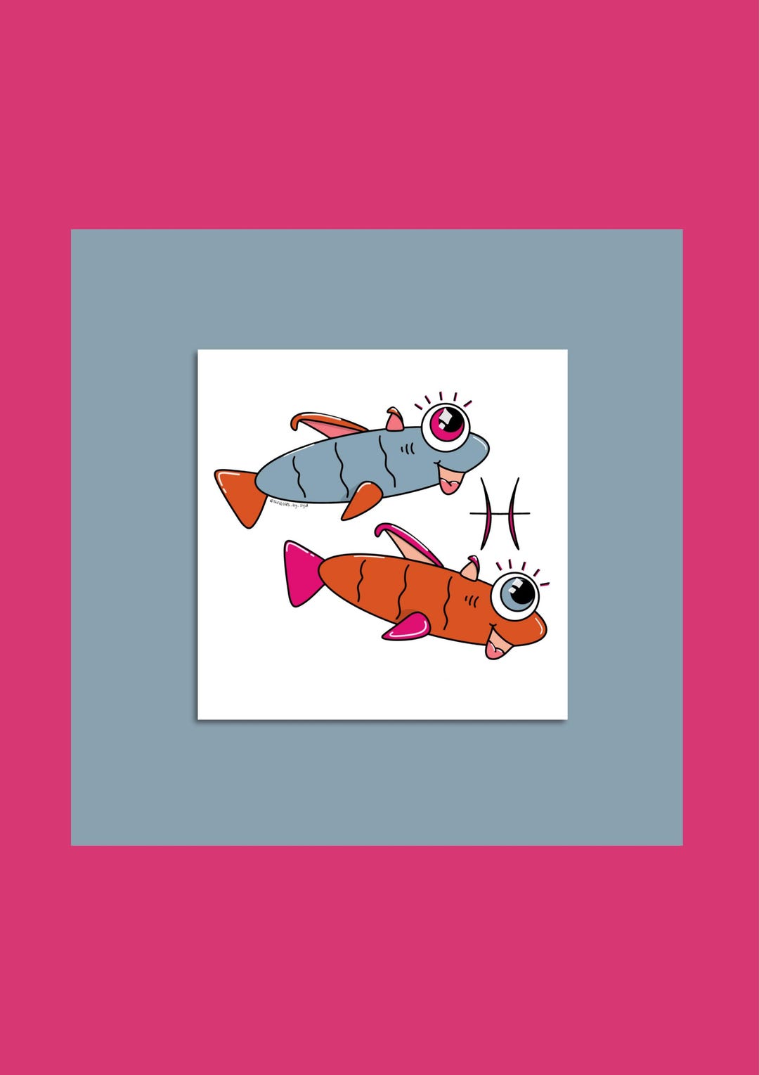 Pisces Fish Art Print - Etsy