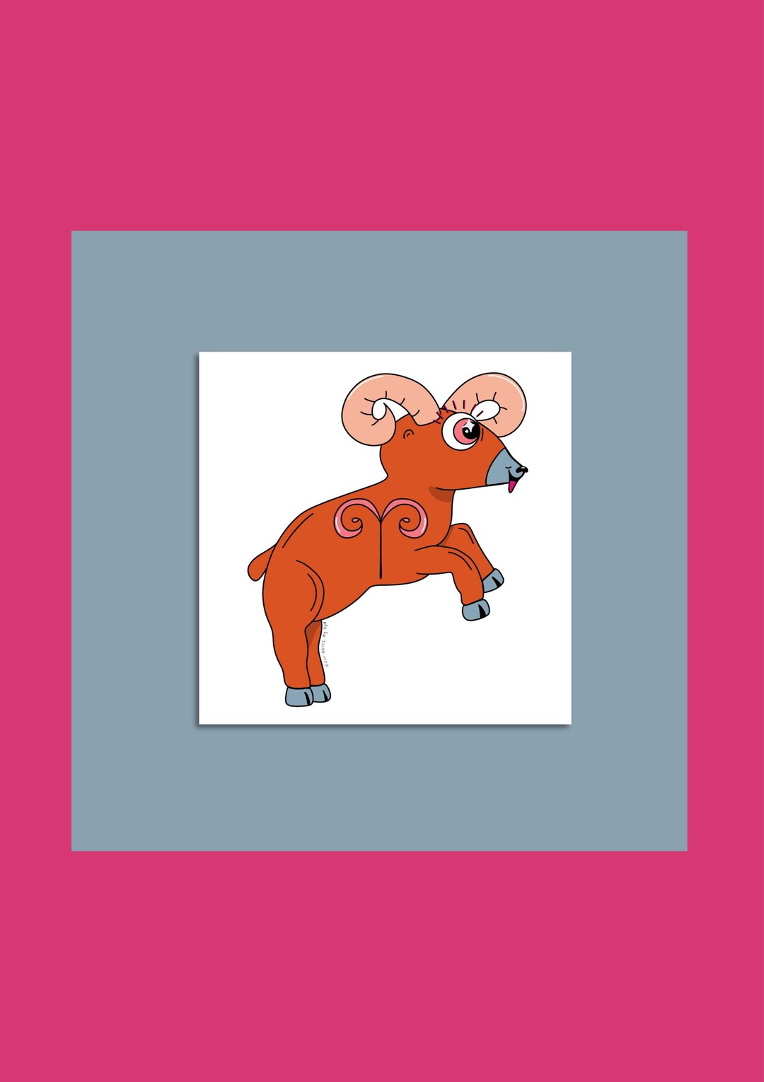 Aries Ram Art Print - Etsy
