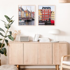 Copenhagen Set of 2 Prints Denmark Architecture Poster Travel Gift ...
