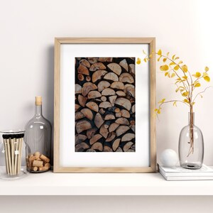 Wood Log Set of 2 Prints - Wood Art - Wood Pile Poster - Rustic Poster ...
