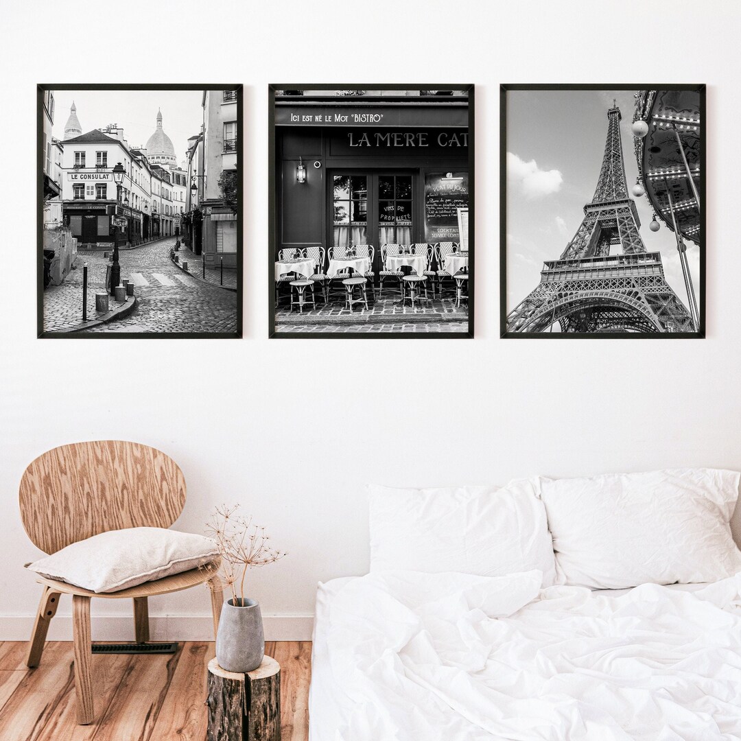 Paris Set of 3 Prints - Black and White Paris Photography - French ...