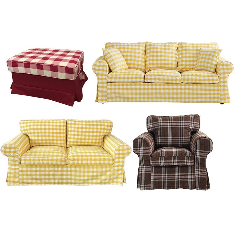 Sofa Slip Cover Gingham - Etsy UK