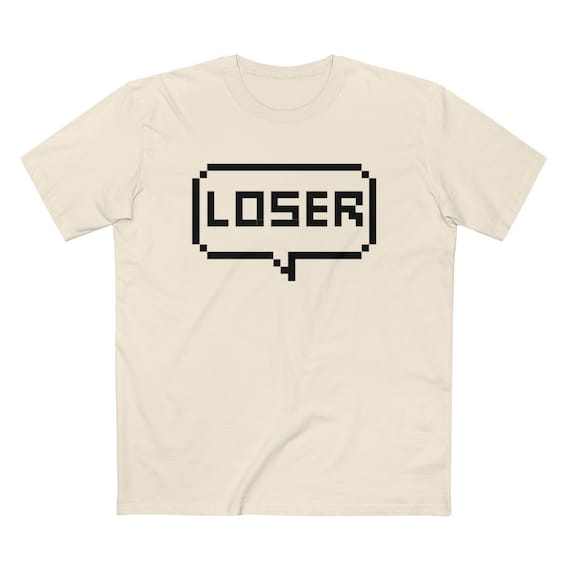 LOSER Pixelated Speech Bubble Men's Staple Tee - Etsy
