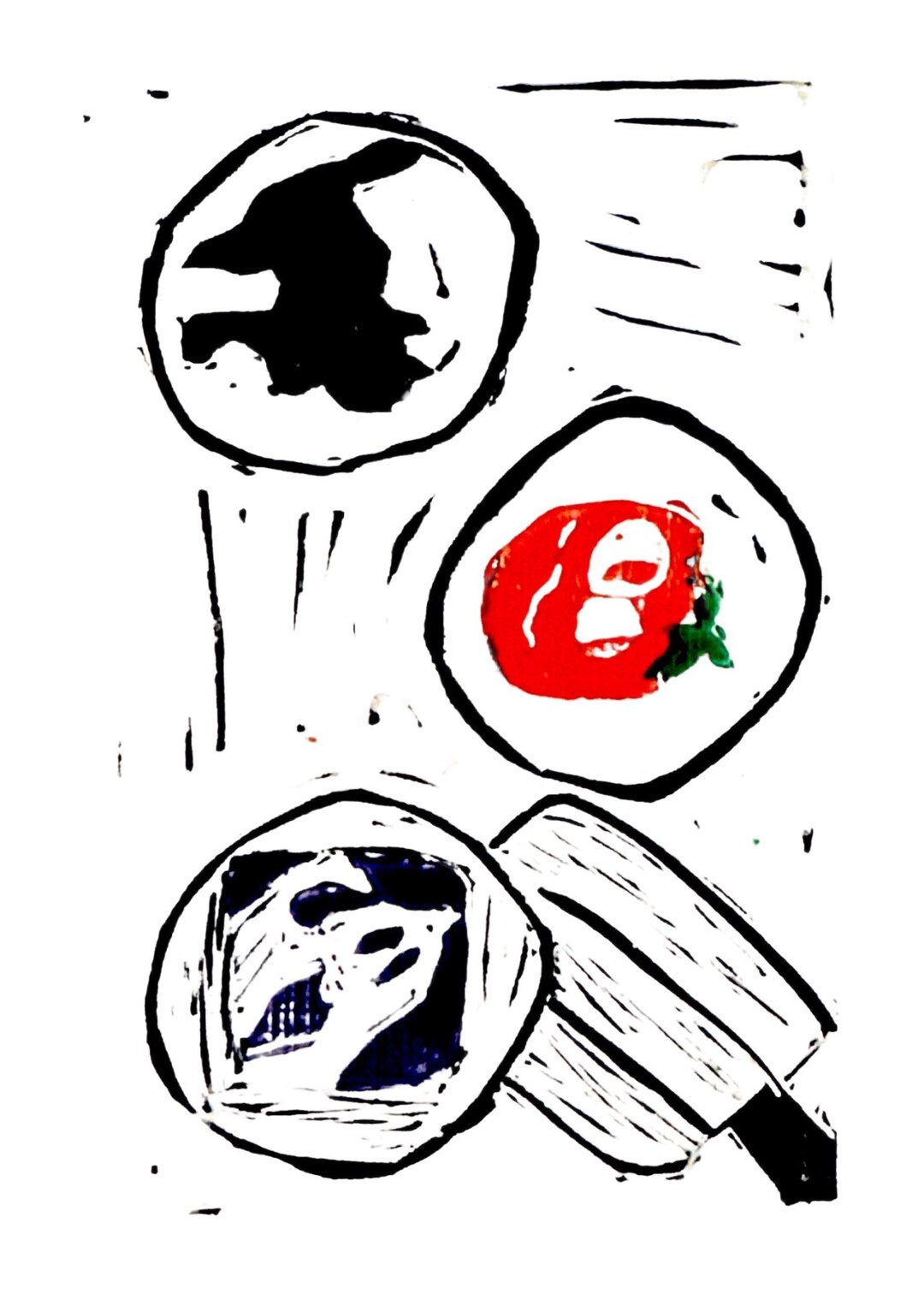 Handcrafted Linoleum Block Print Digital Download | Pillsbury Halloween ...