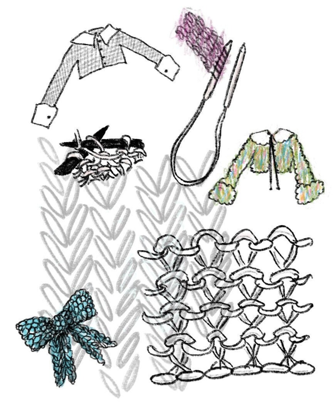 Print of 'knitting' (8.5 " X 11", Unframed) - Etsy