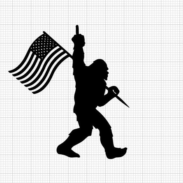 Bigfoot Flipping off Svg - Etsy Canada