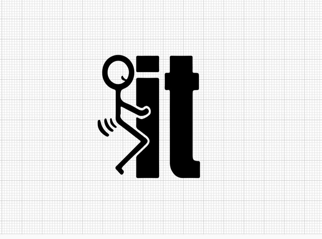 F-IT Smiling Stick Guy SVG Cut File Design for Cricut, PNG Transfer ...