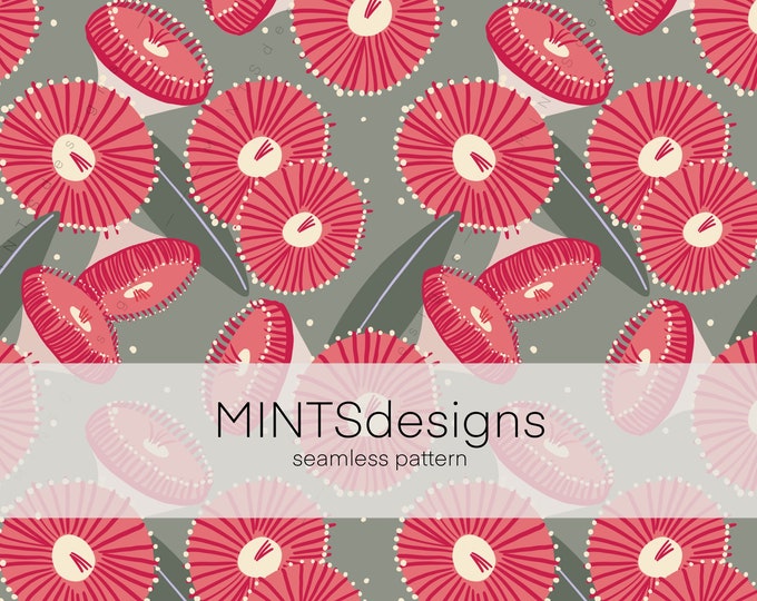 Eucalyptus Seamless Pattern, Gum Tree Floral Design, Nature Seamless ...