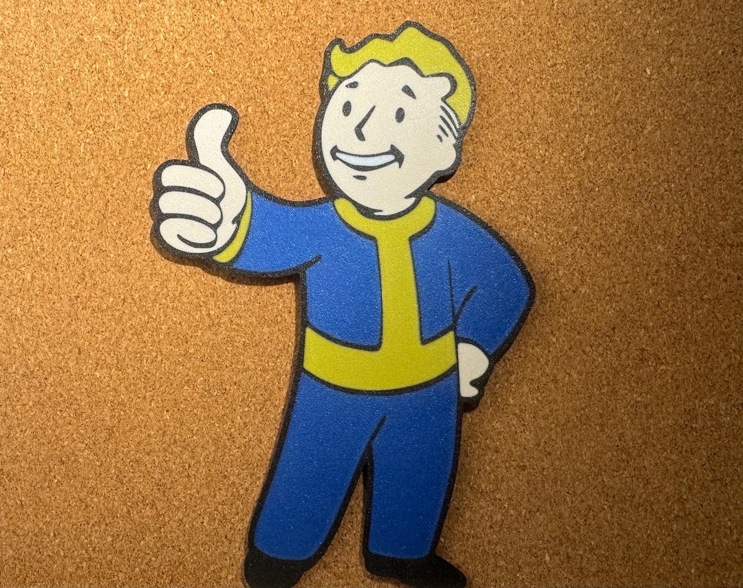 Fallout Vault Boy in Thumbs up Pose Fan Wall Art / Decor Gaming ...