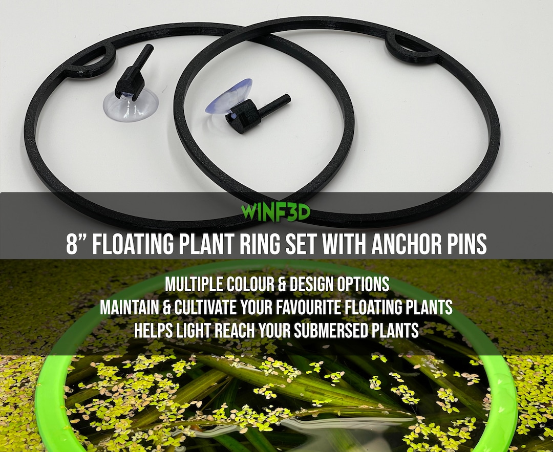 8'' Aquarium Floating Plant Dividing Ring - Custom Colours & Suction ...