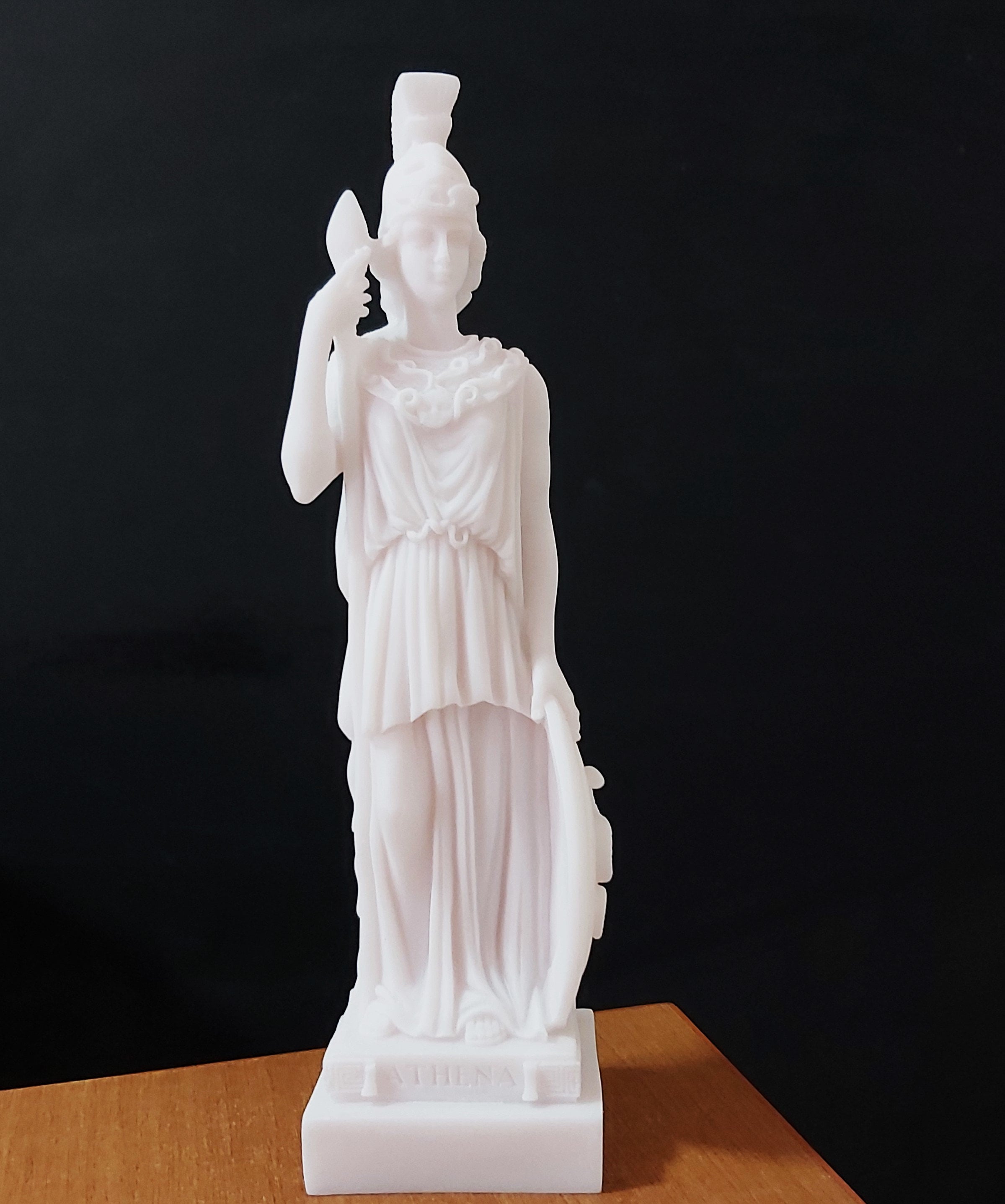 Athena Statue 26cm Alabaster Athena Greek Goddess Statue Minerva ...