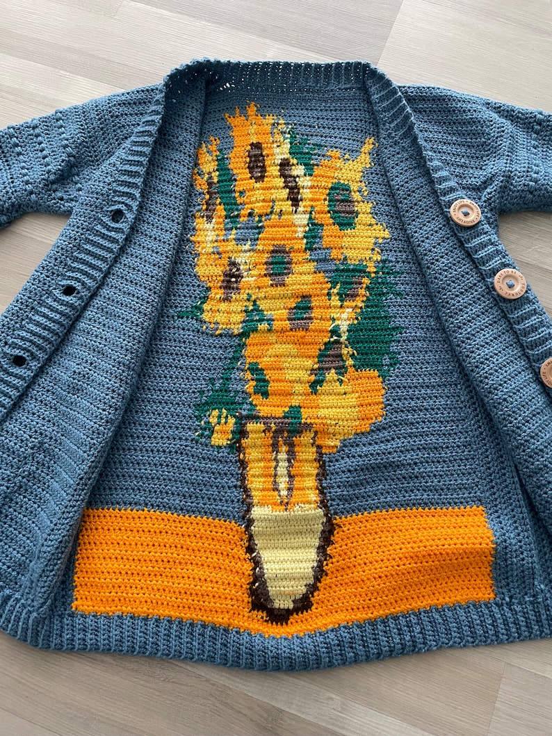 Sunflowers Cardigan Crochet Pattern - Etsy