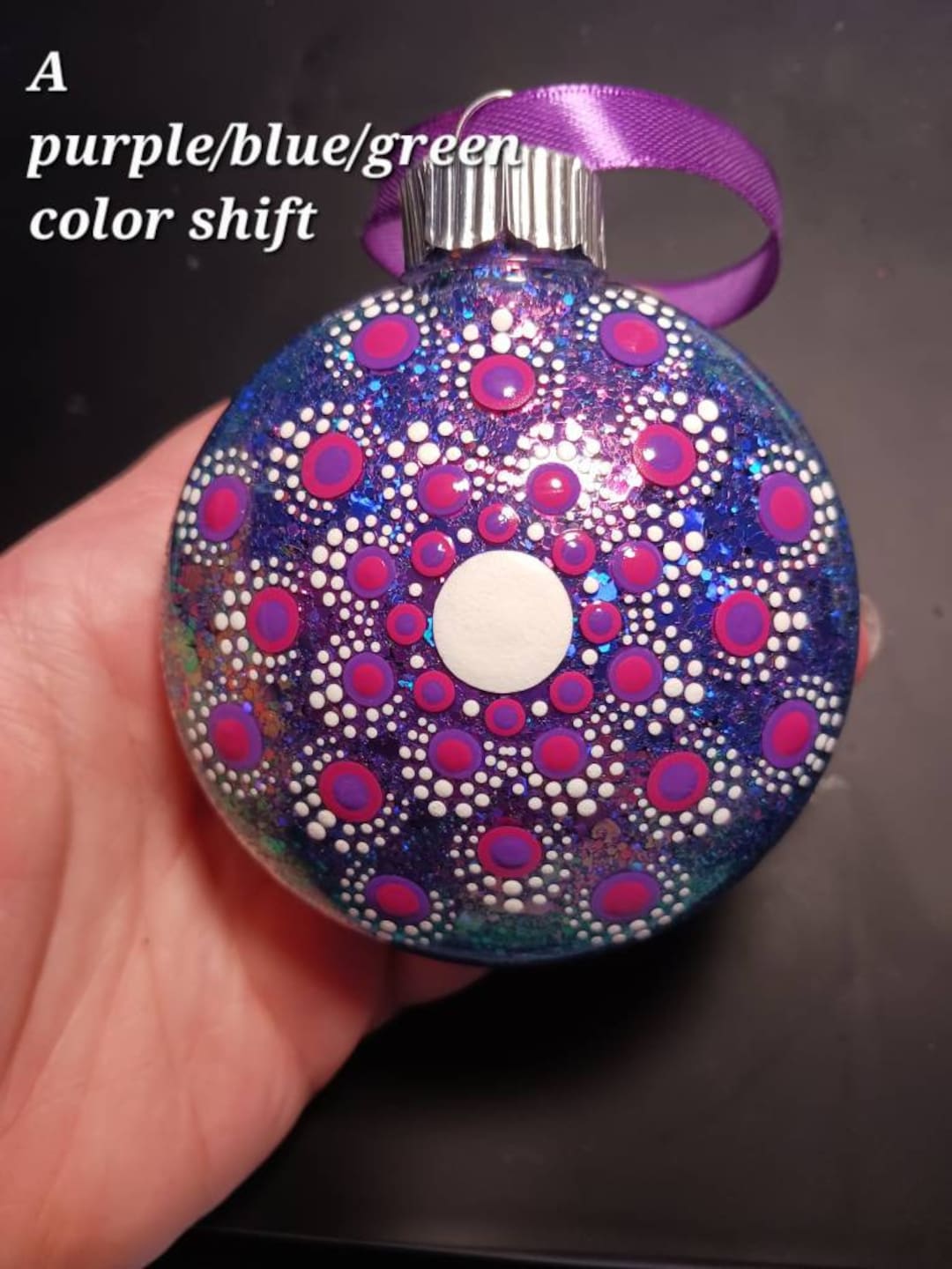 Mandala Dot Christmas Ornaments - Etsy