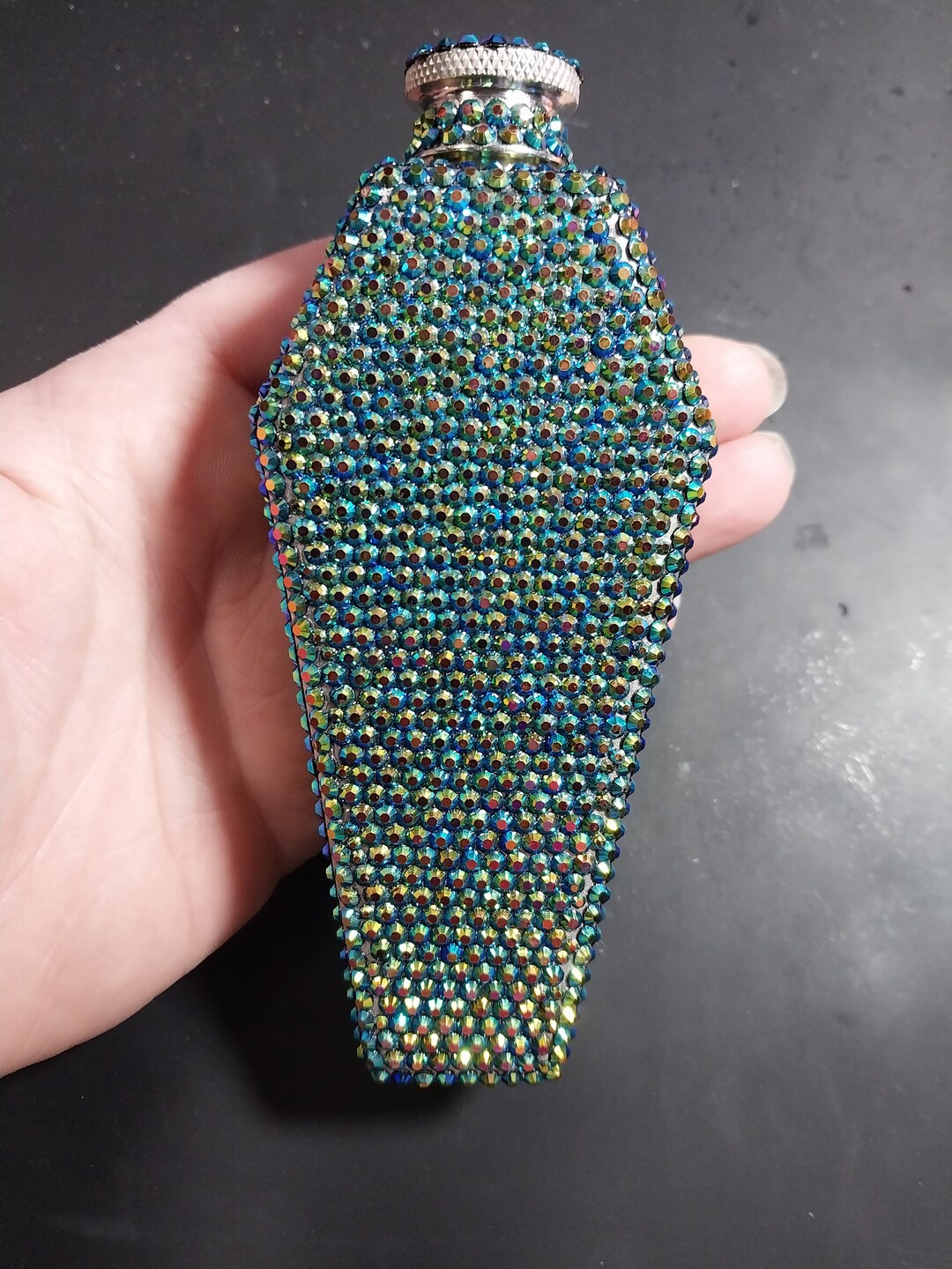 Rhinestone Coffin Shaped Flask - Etsy