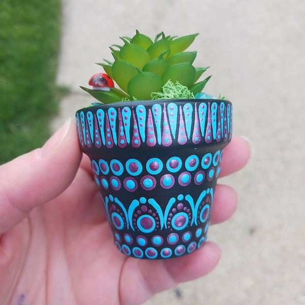 Dot Mandala Pot - Etsy