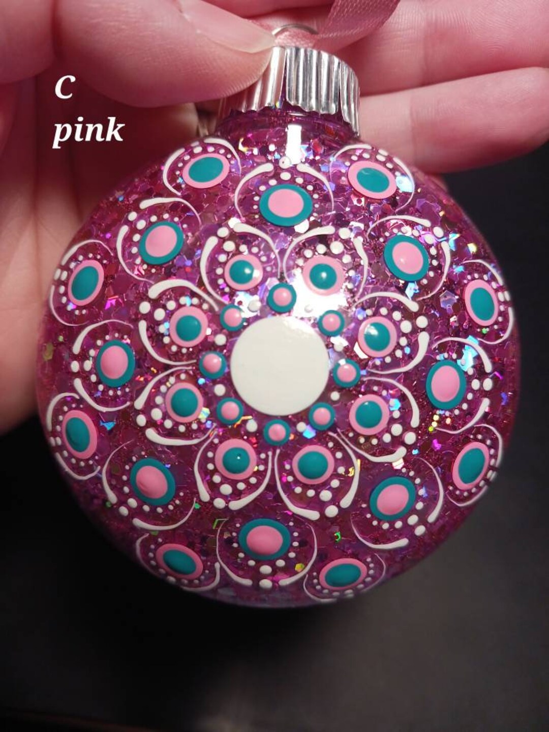 Mandala Dot Christmas Ornaments - Etsy