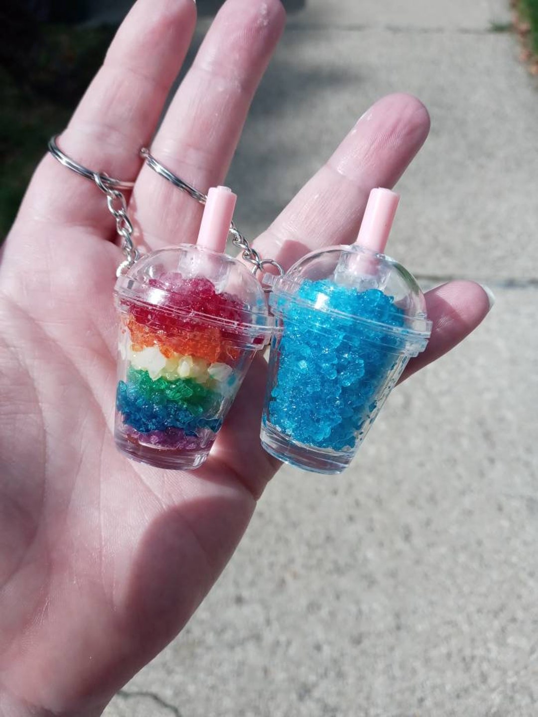 Mini Bubble Tea Keychain/slushy Keychain/coffee Keychain/mini Cup/mini ...