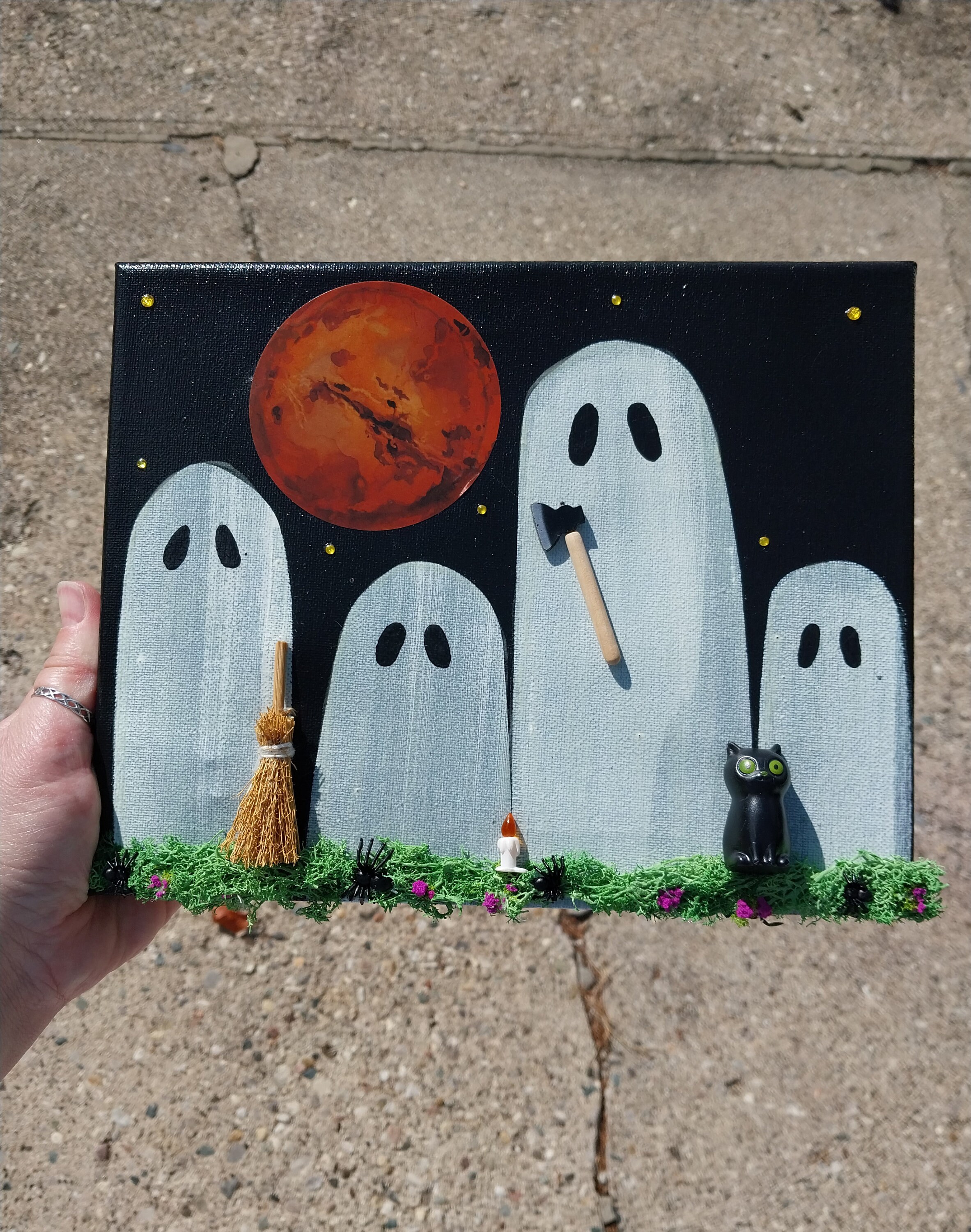 Squeegee Ghost Painting - Etsy