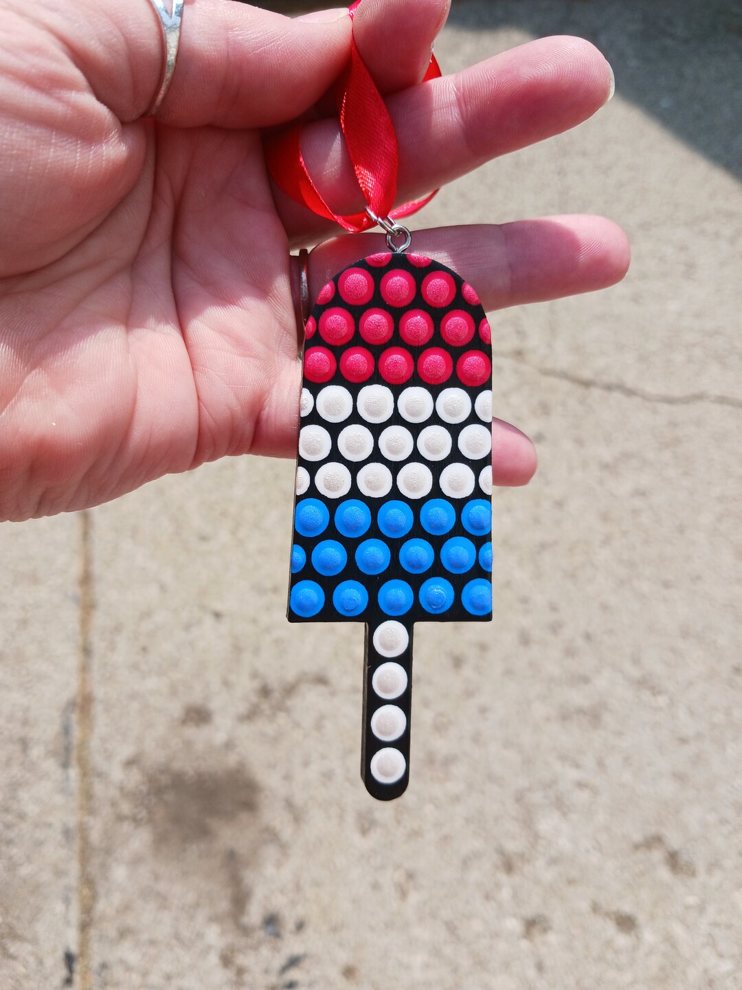 Popsicle Dot Art Painting Ornament - Etsy