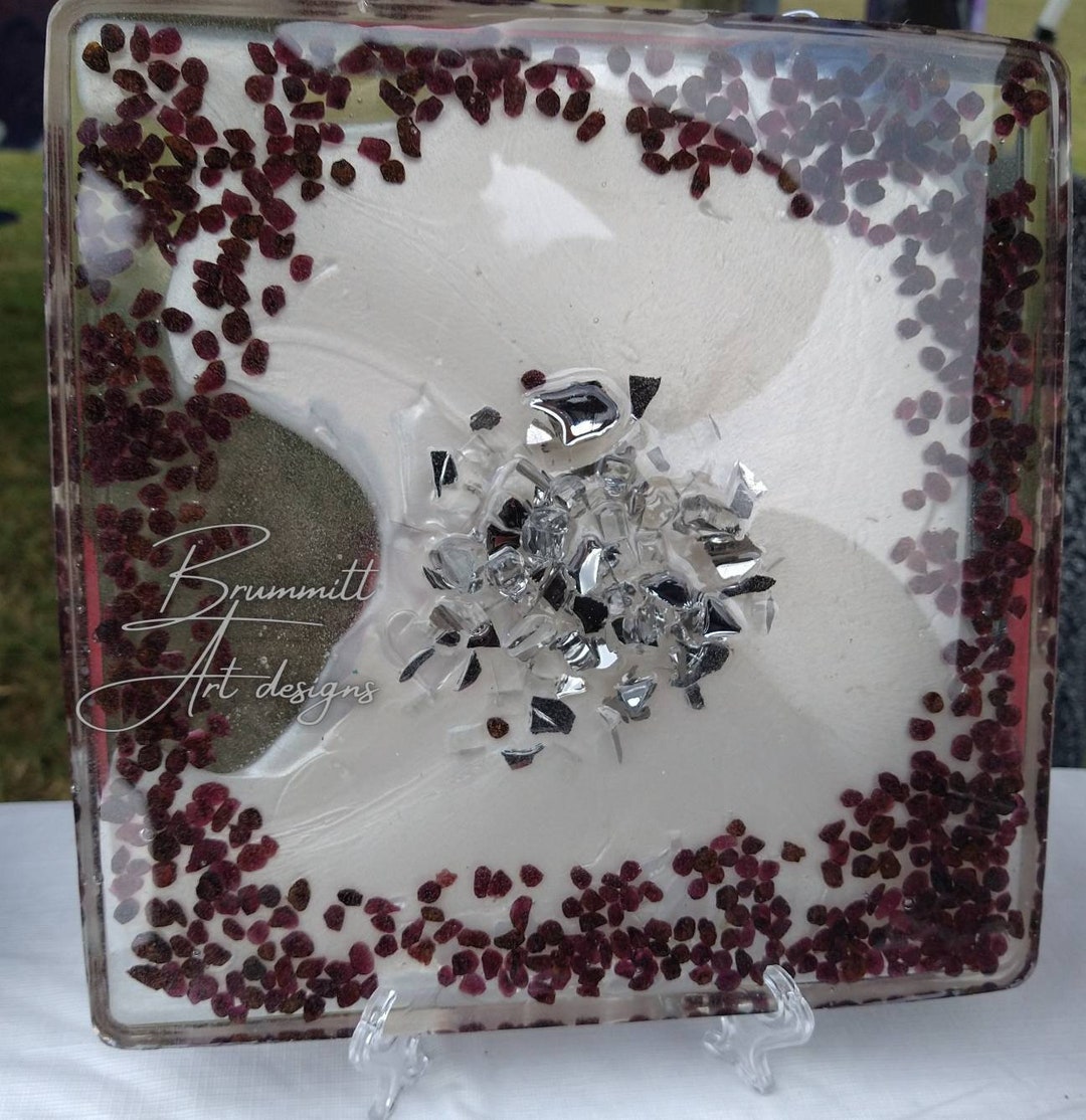 Resin Plate Art Decor-garnet - Etsy