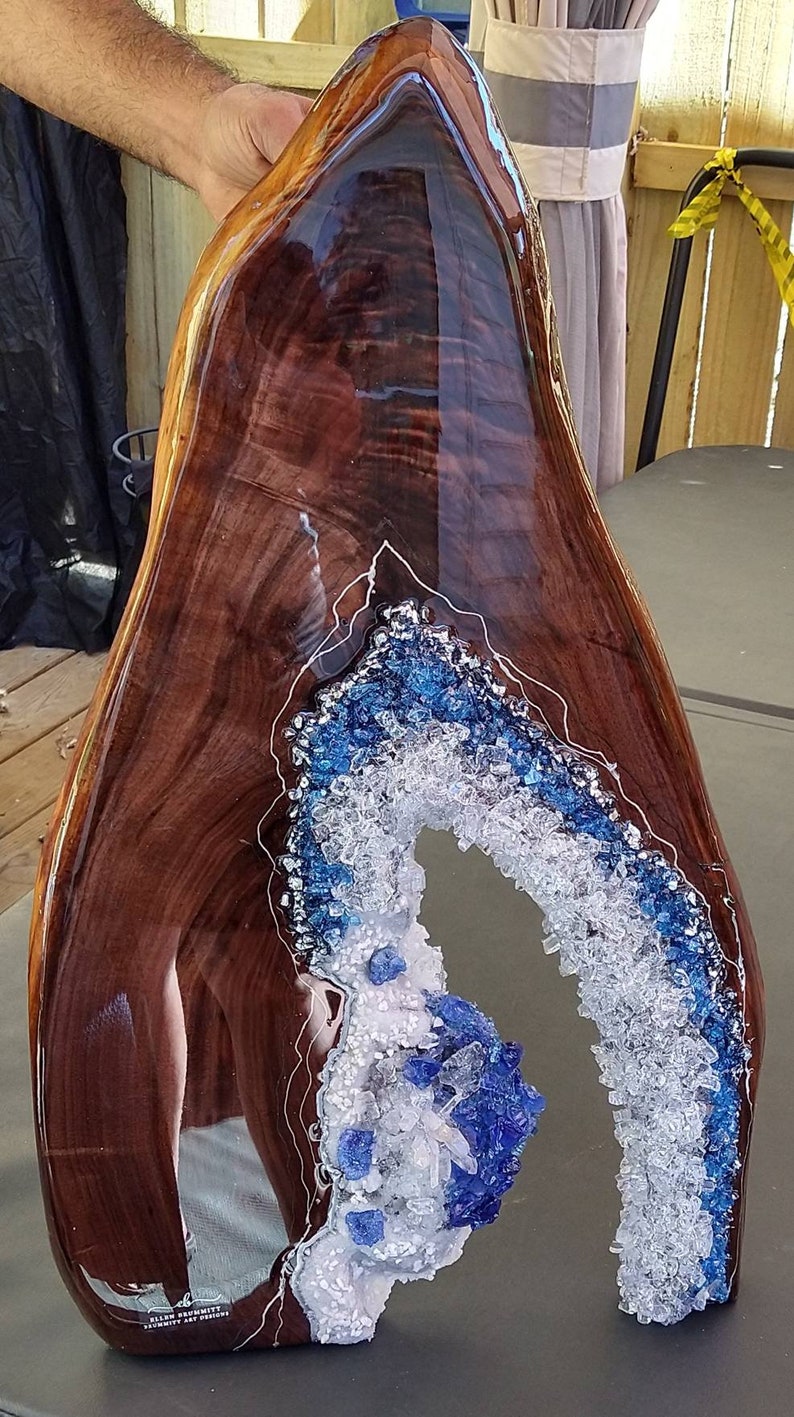 Resin Geode Wood Art-walnut Wood Slab - Etsy