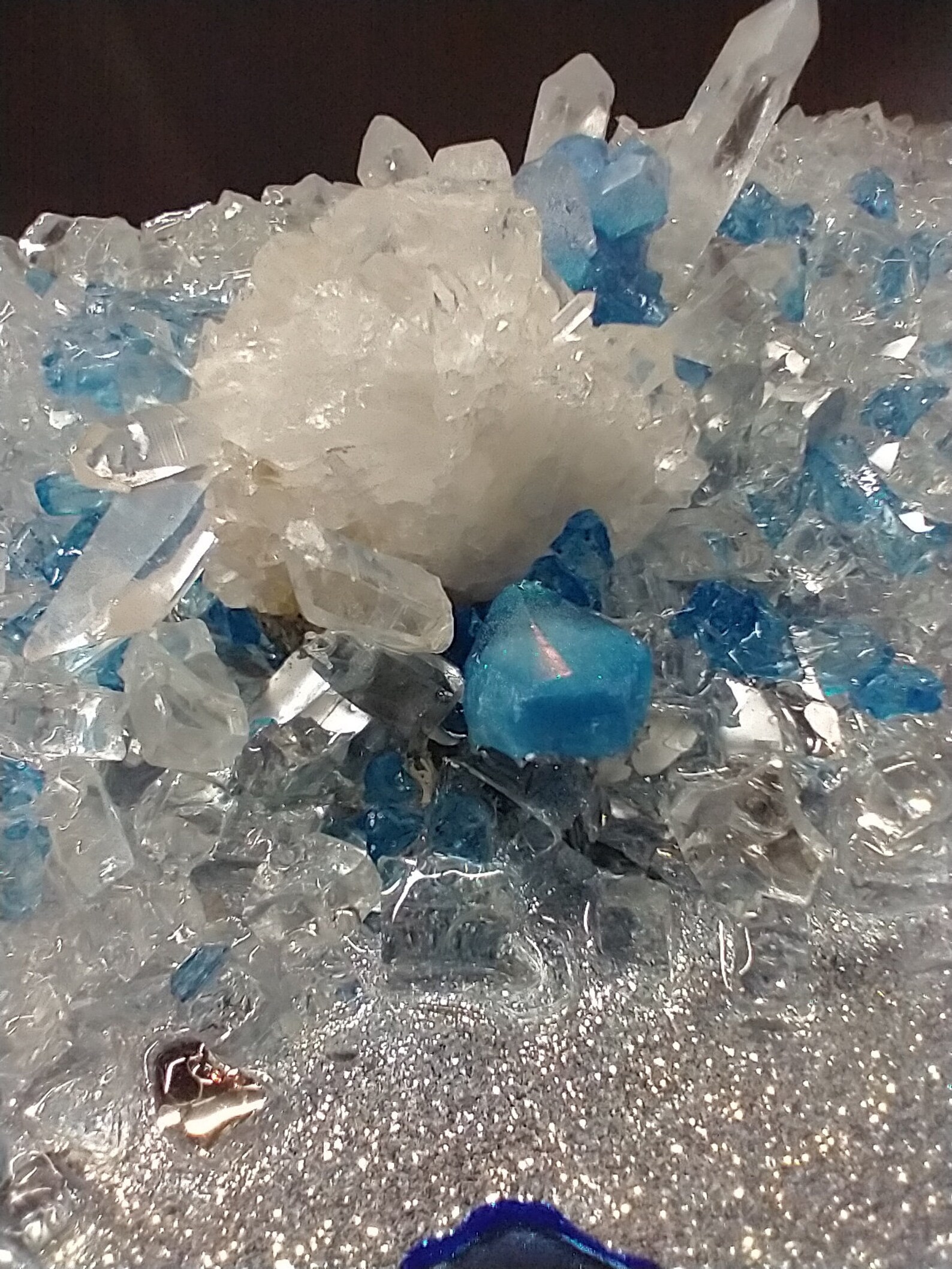 Resin Geode Art Quartz Cluster Blues and Pearl Amethyst Purple - Etsy