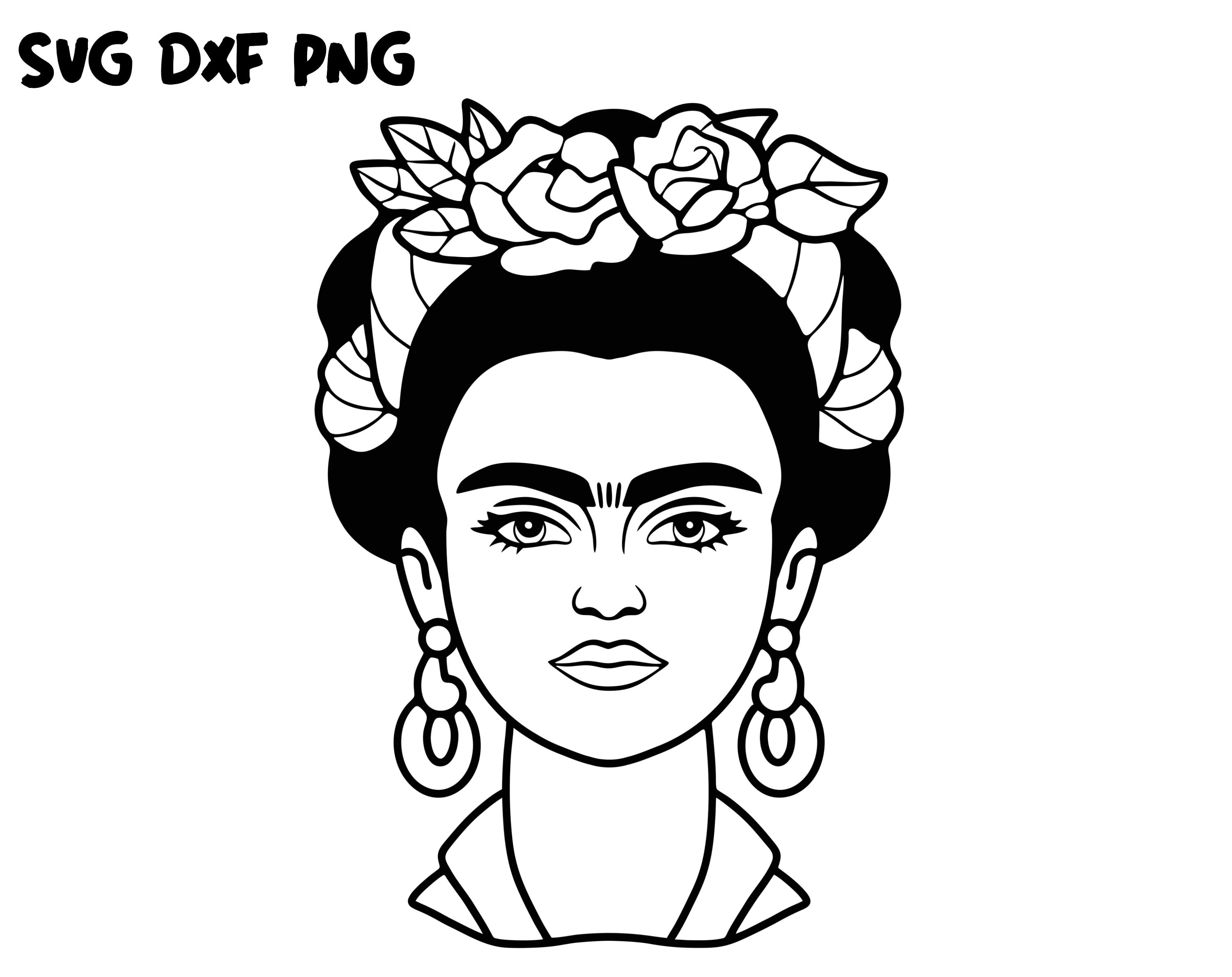 Frida Kahlo SVG Sticker Print PNG, Decal High Quality Digital File ...