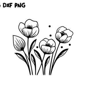 Poppy SVG Bundle Svg, Dxf, Png, Cut File, Flower Svg, Flower Svg File ...