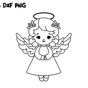 Cute Angels Illustrations SVG, PNG, DXF Cute Angels Files for Cricut ...