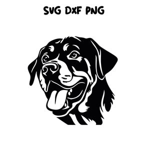 Rottweiler Svg, Dog Svg File Cricut, Rott Face Clipart, Rottie Body ...