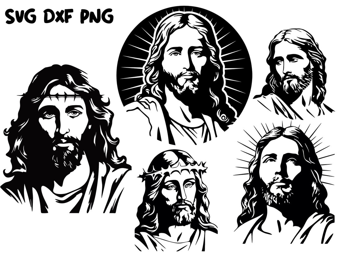 Jesus Svg Dxf Png Jesus Christ Clipart Catholic Lord - Etsy