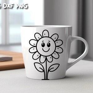 Smiley Face Daisy Svg, Retro Smiley Daisy, Flower Smiley Face, Daisy ...