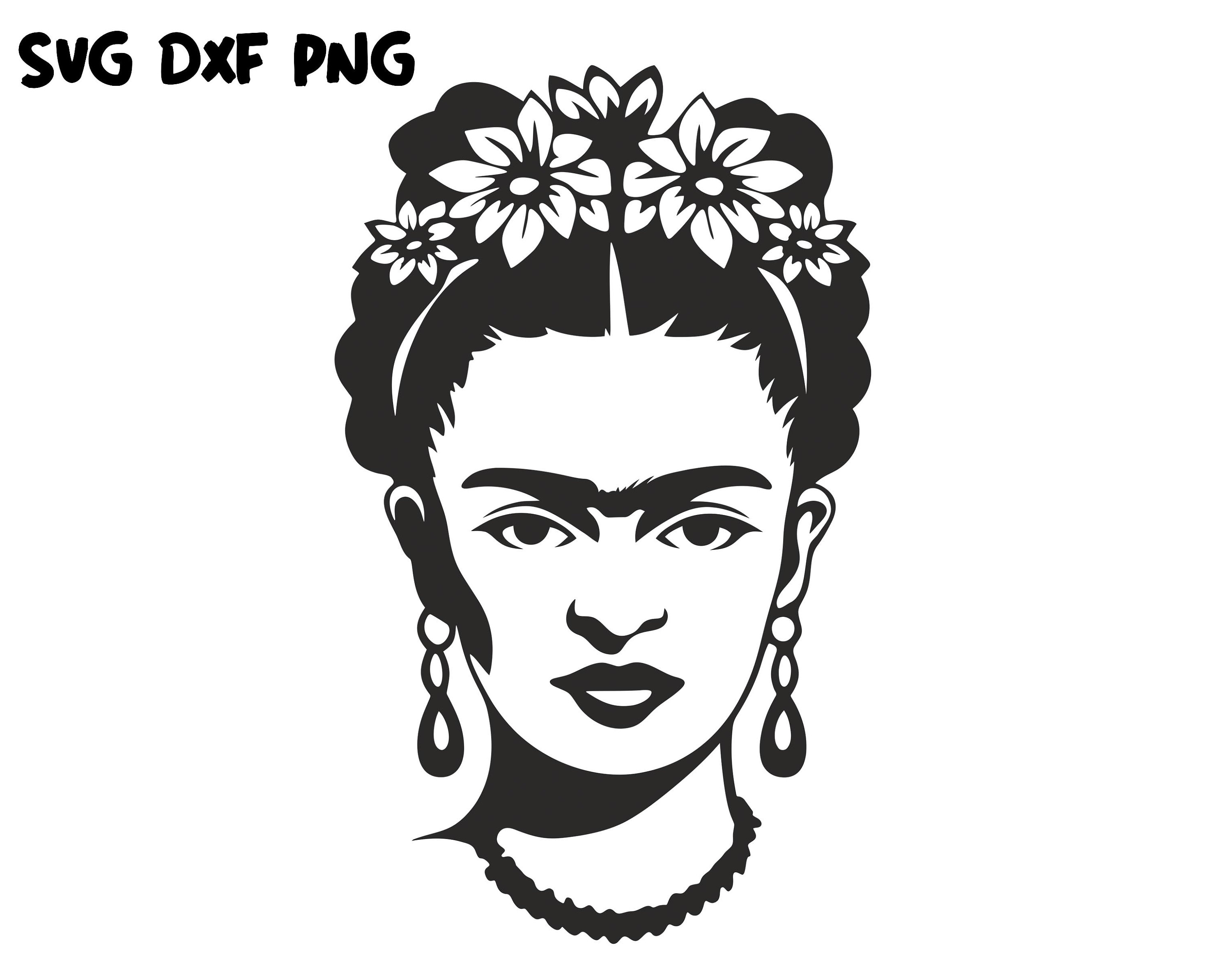 Frida Kahlo SVG, Frida Kahlo Silhouette, Svg Cut File Frida Kahlo ...