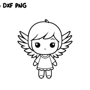 Cute Angels Illustrations SVG, PNG, DXF Cute Angels Files for Cricut ...