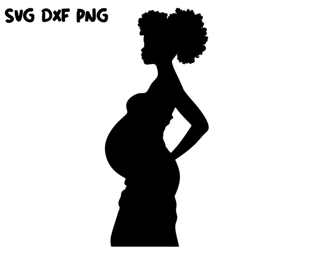 Pregnant Woman Svg Silhouette Pregnant Lady Mothers Day Svg T