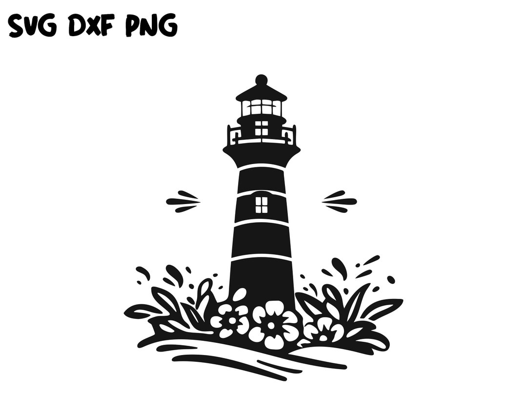 Lighthouse SVG, Lighthouse Silhouette SVG, Ocean SVG, Sea Svg, Island ...