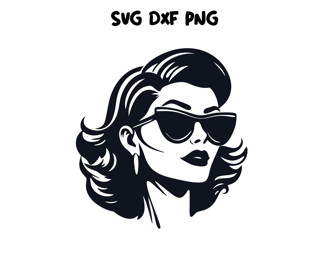 Beautiful Woman in Glasses SVG, Beauty Svg, Beautiful Face Svg, Woman ...