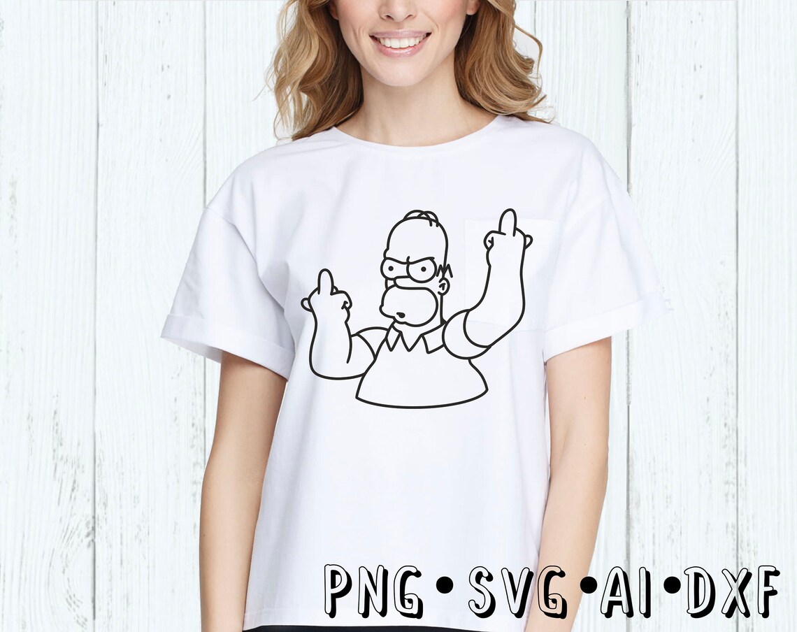 Outline Middle Finger SVG Middle Finger DXF Middle Finger - Etsy