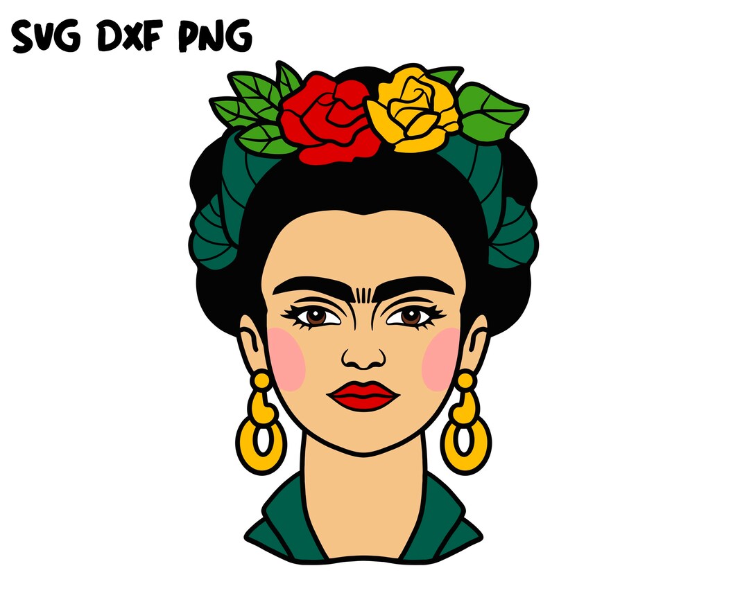 Frida Kahlo Svg, Mexican Art Self Portrait, Feminist Icon, SVG Layered ...