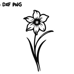 Narcissus Template Svg, Narcissus Dxf, Flower Svg, Vinyl Cutting ...