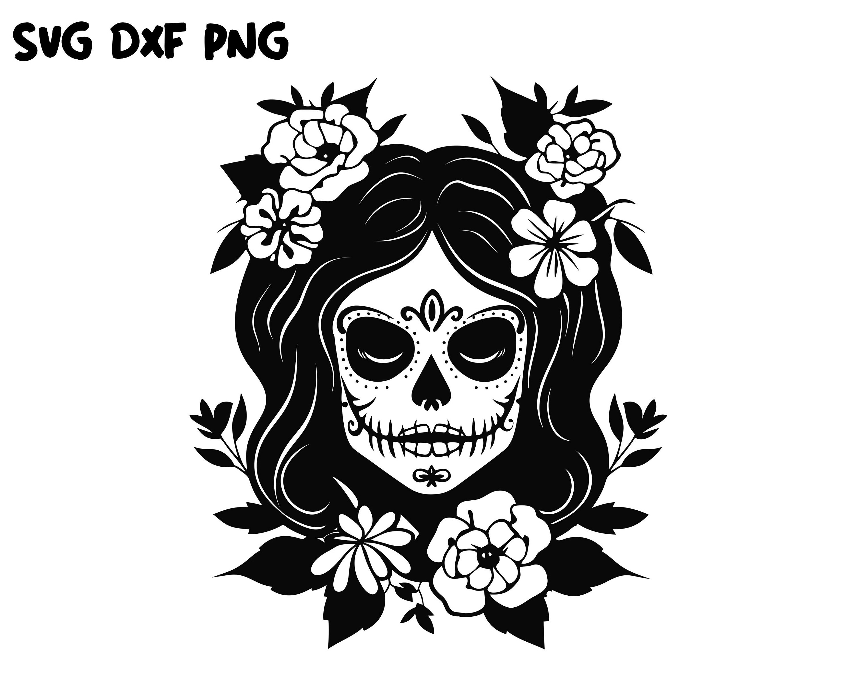 Lady Dead Svg File Sugar Skull Svg La Muerta Svg Catrina - Etsy México